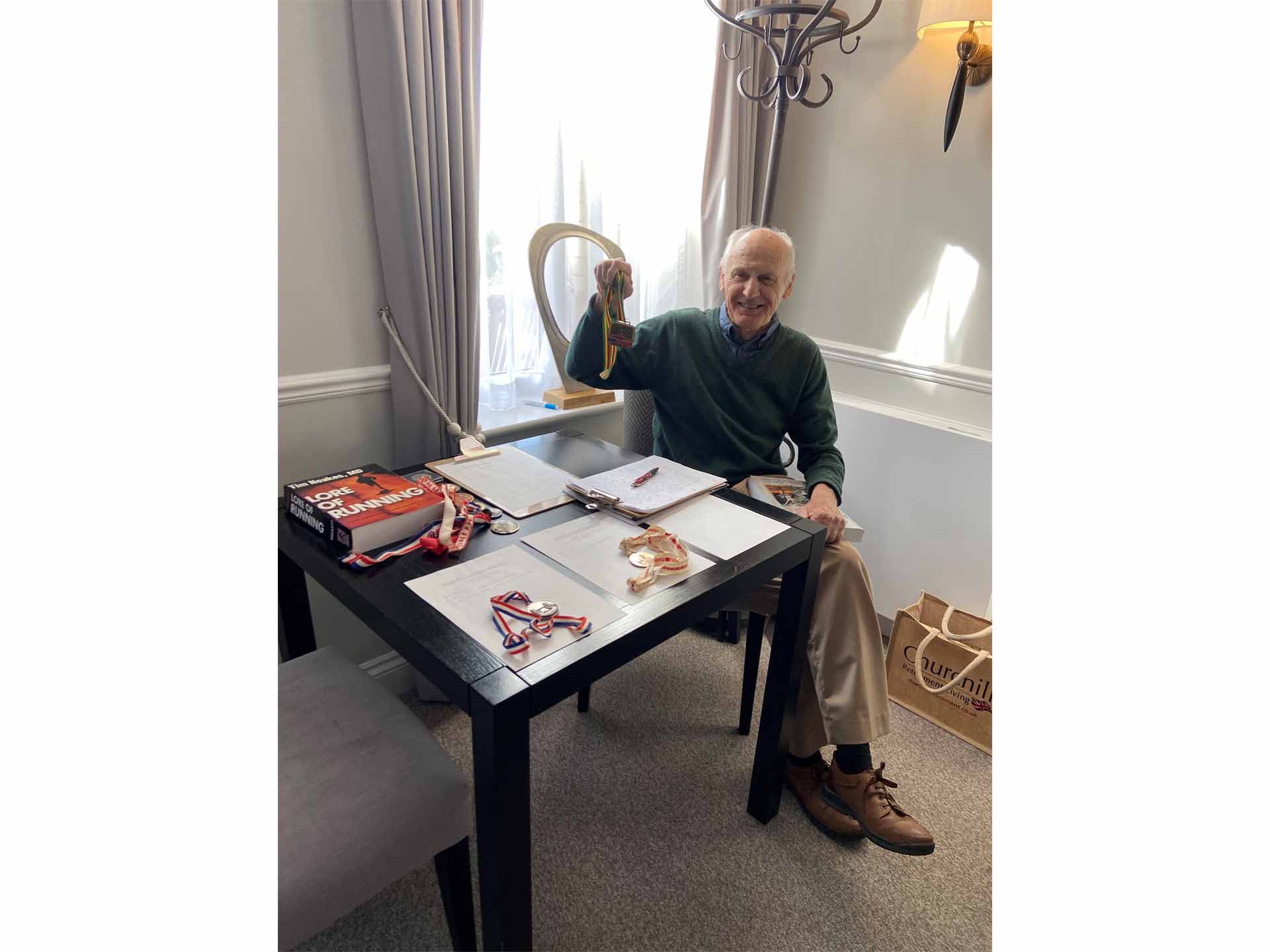 Geoff shares his London Marathon story at Hardy Lodge - Churchill Living