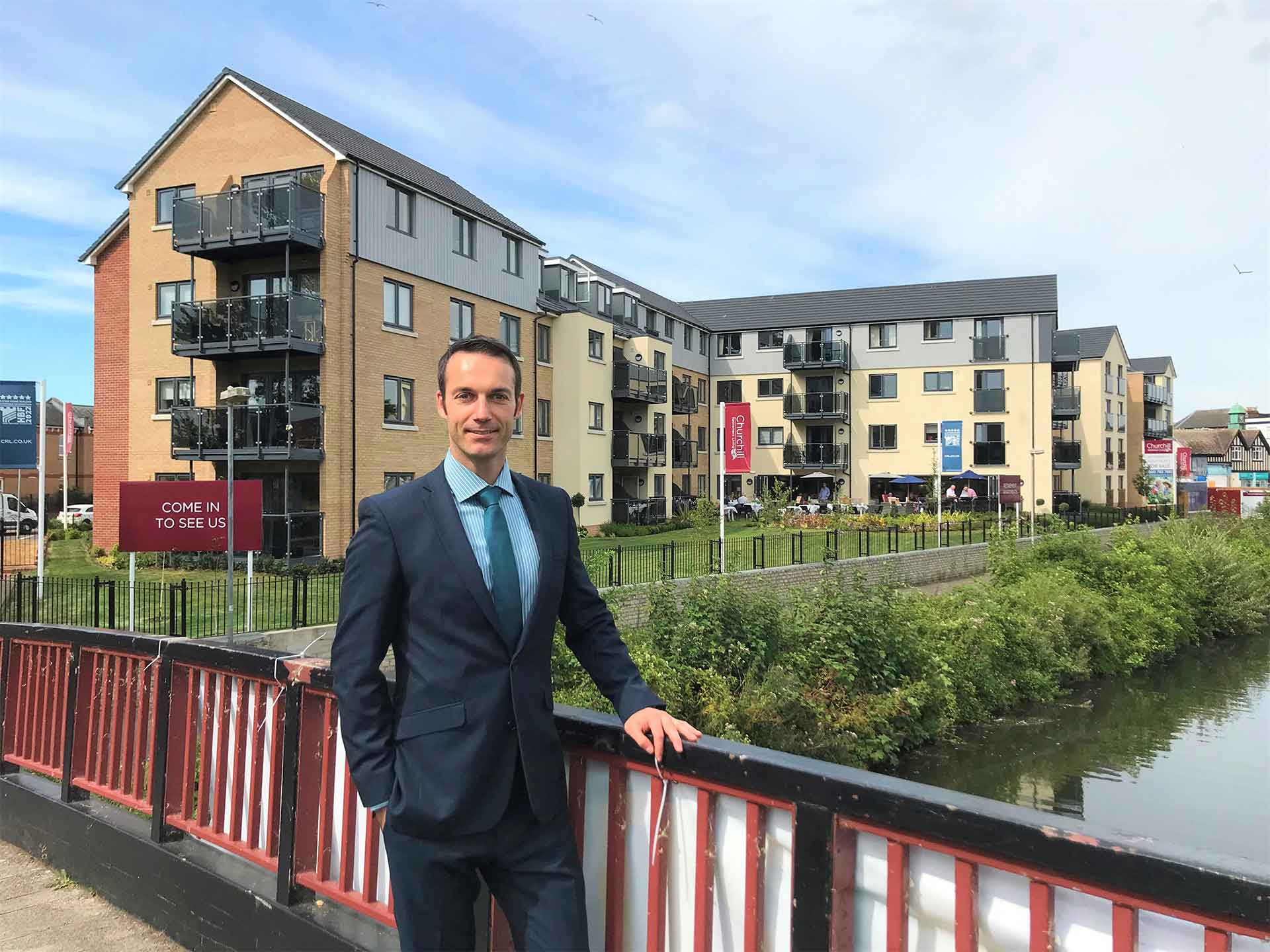 Land Director Matthias Daly visits new apartment Owners at his first ...