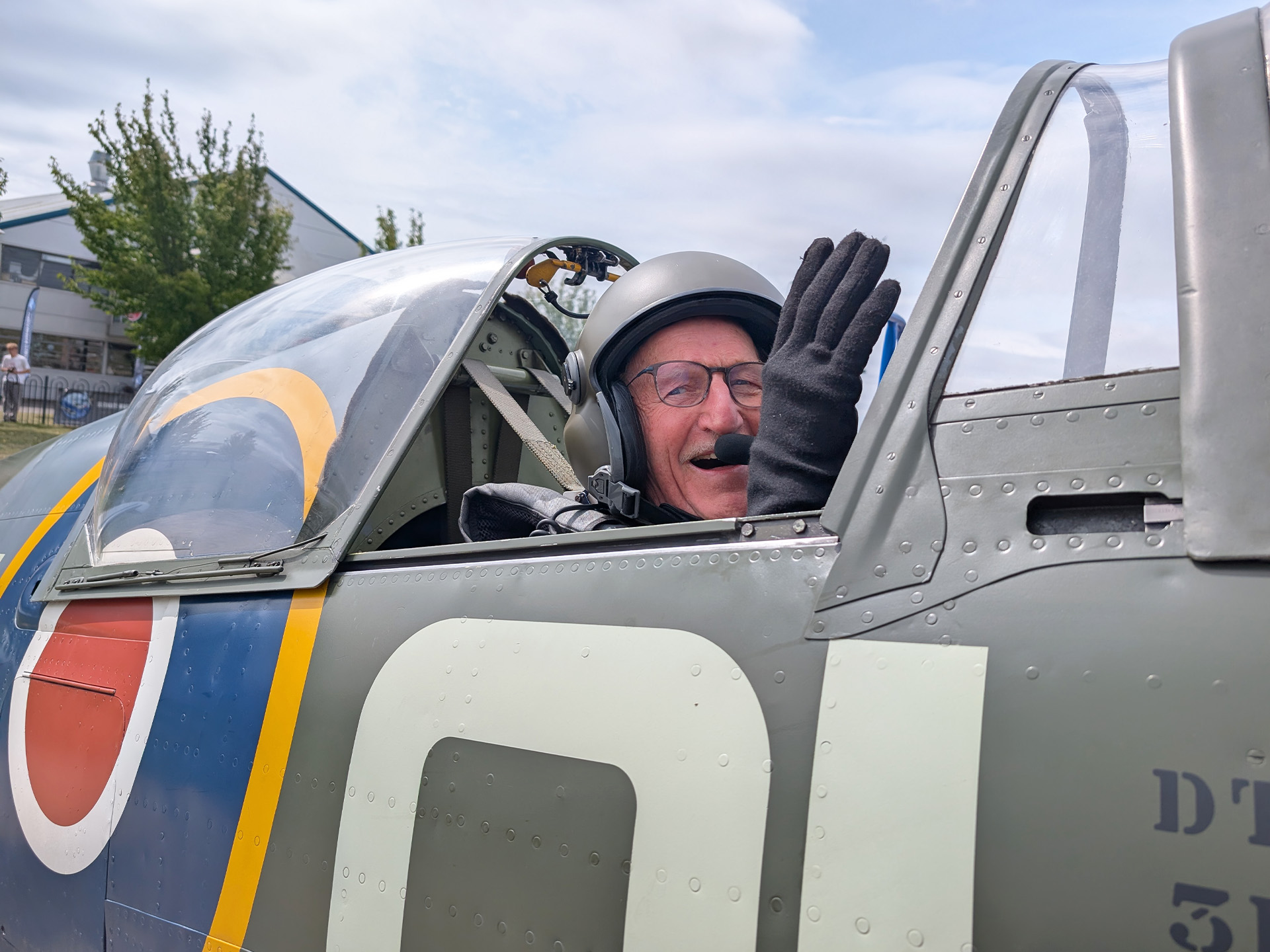 Historic Spitfire takes Churchill Owner Fred on a sky-high adventure ...
